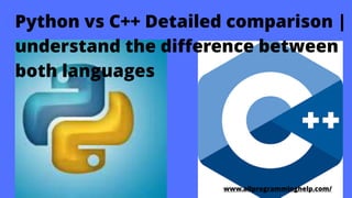 Python vs c++ ppt | PPT