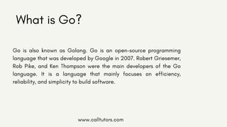 Python vs go | PPT