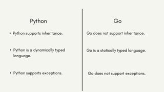 Python vs go | PPT