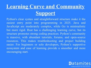 Python vs Other Languages What to Learn in 2025.pptx