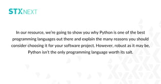 Python vs other programming languages | PPT