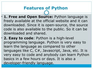 Python Way of Program is a topic for beginners | PPTX