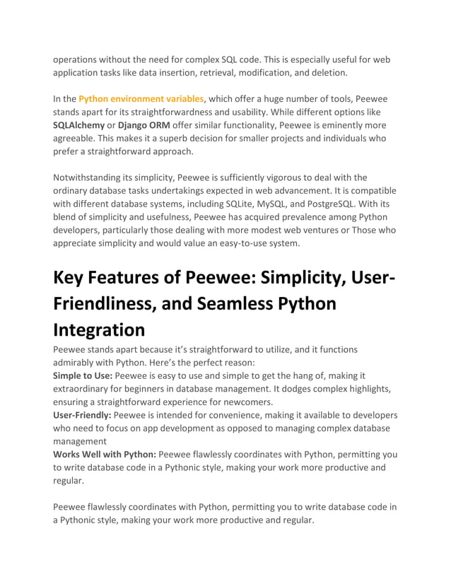 Python Web Development with Peewee: An ORM Guide | PDF