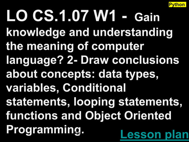 Python week 1 2020-2021 | PPT
