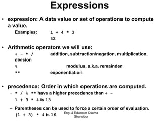 Python week 2 2019 2020 for g10 by eng.osama ghandour | PPT