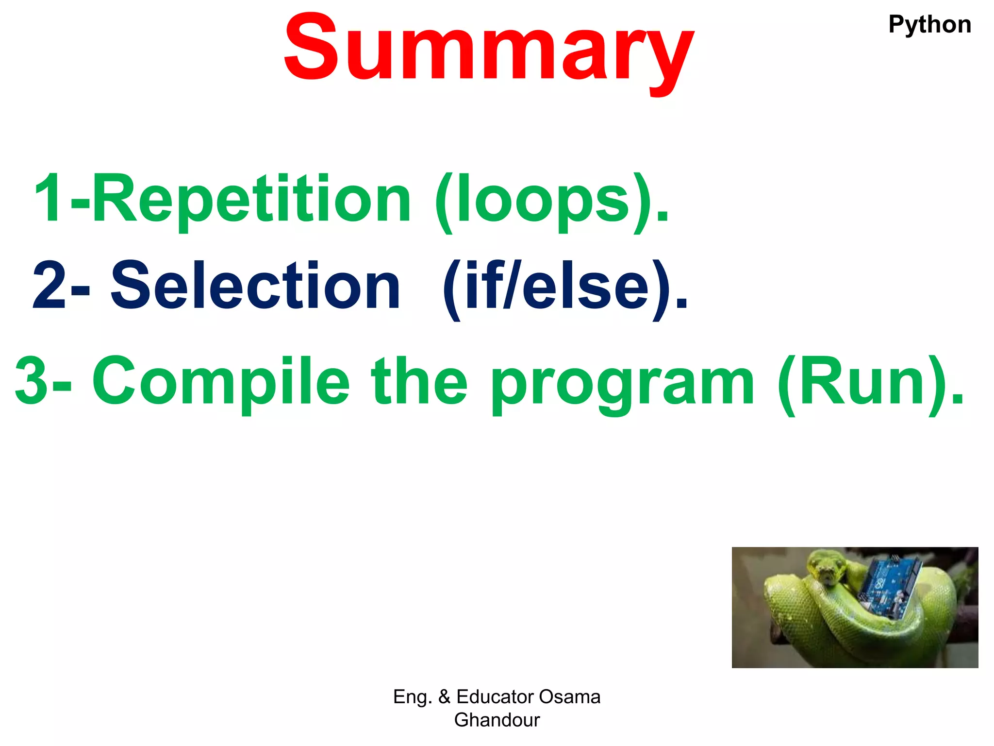 Python week 4 2019 2020 for g10 by eng.osama ghandour | PPT