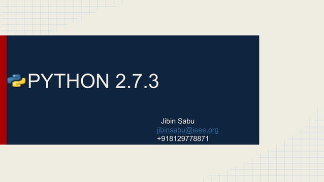 Python workshop | PPT