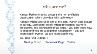 Kanpur Python Users Group | PPT
