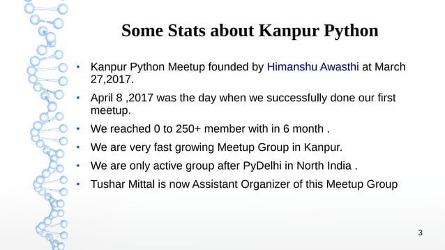 Kanpur Python Users Group | PPT