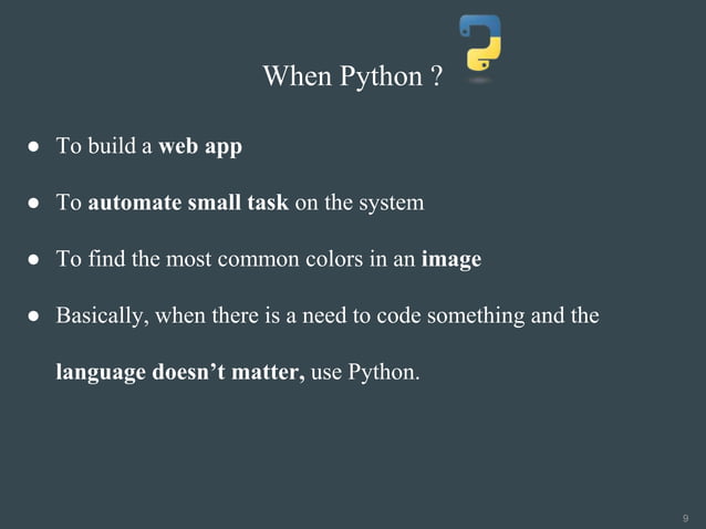 Advantages of Python Learning | Why Python | PPTX