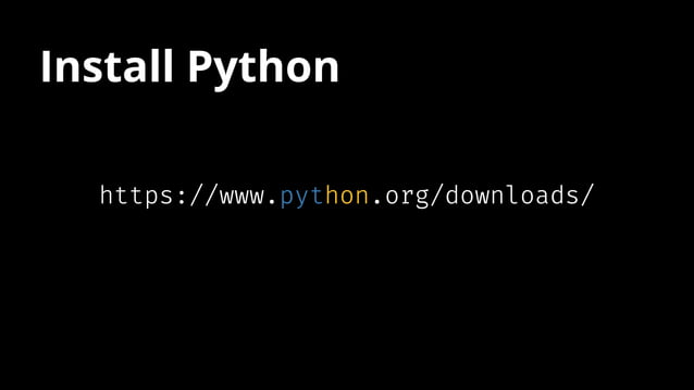 Python Workshop by Tom Frantz | PPT
