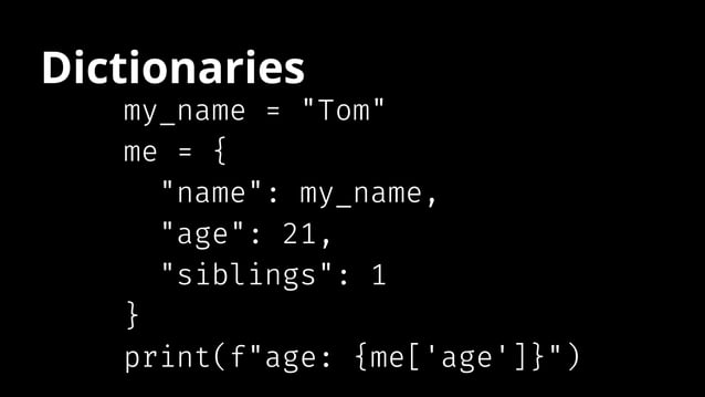 Python Workshop by Tom Frantz | PPT