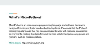 Unleashing Innovation: IoT Project with MicroPython | PPTX | Internet | Computing