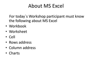 Python workshop session 6 | PPT