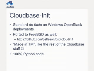 Interoperable OpenStack guest provisioning with Cloudbase-Init | PPT