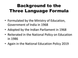 Python as the third language in the Three Language Formula | PPTX