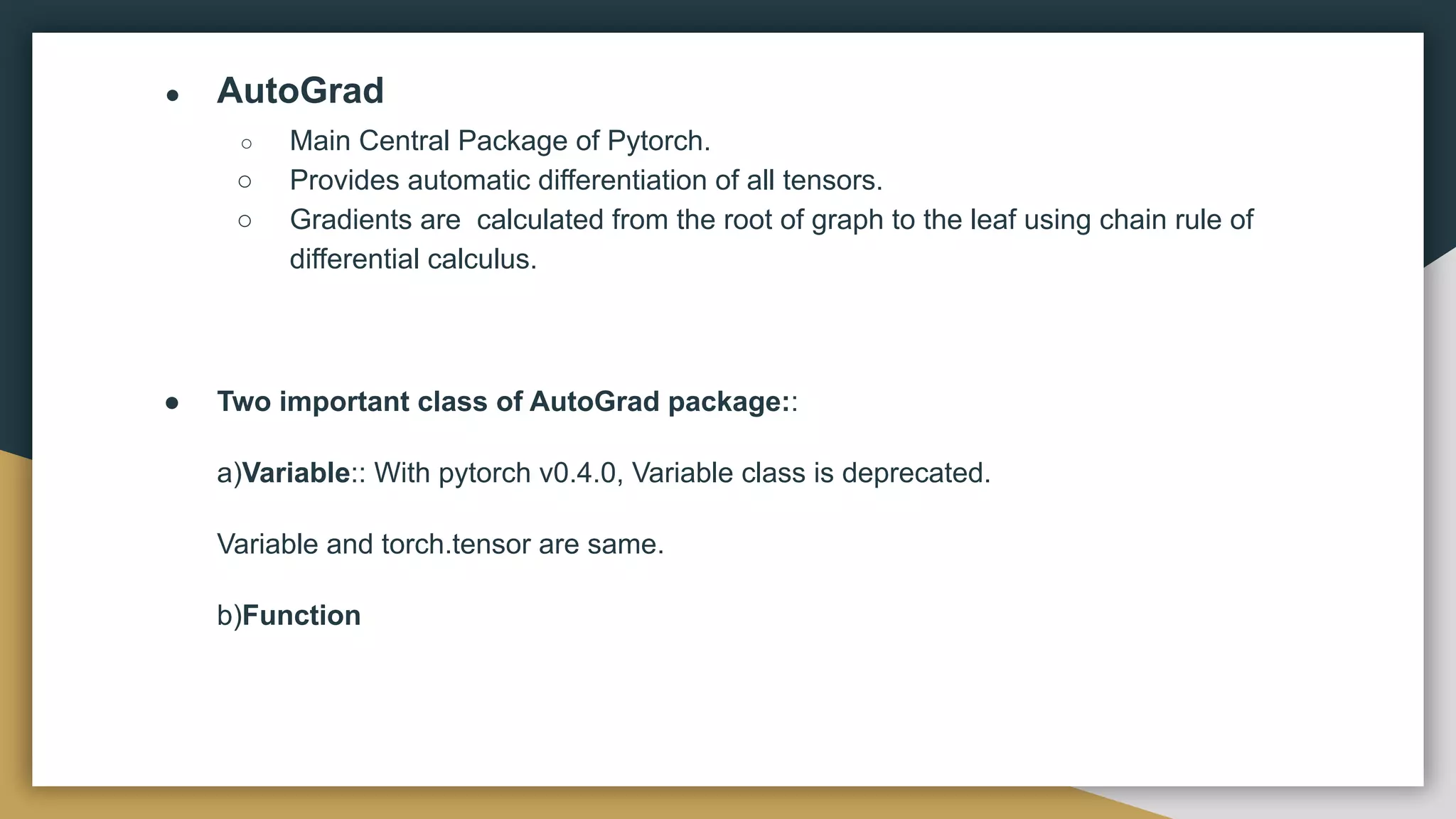 Pytorch auto grad | PPT