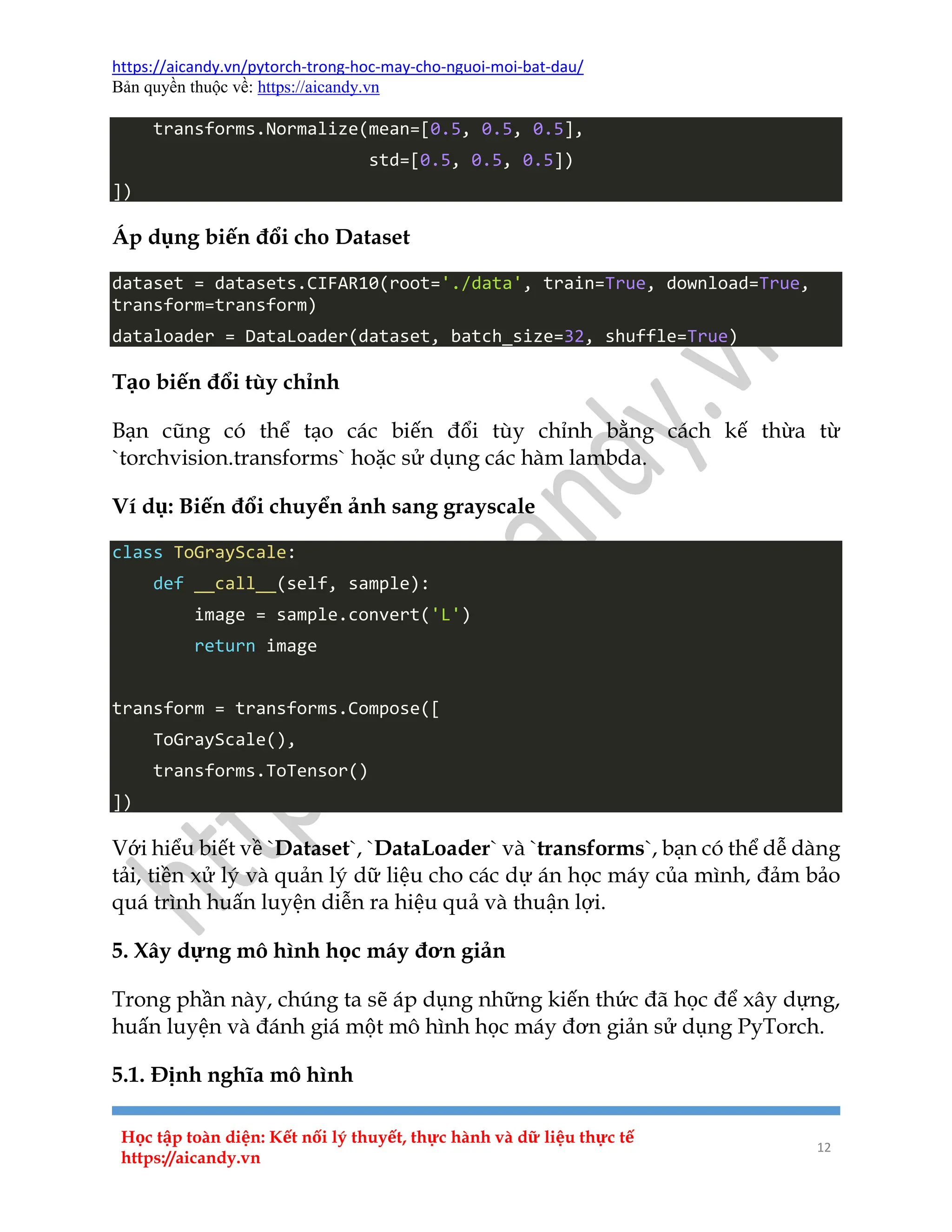 PyTorch trong học máy cho người mới bắt đầu.pdf