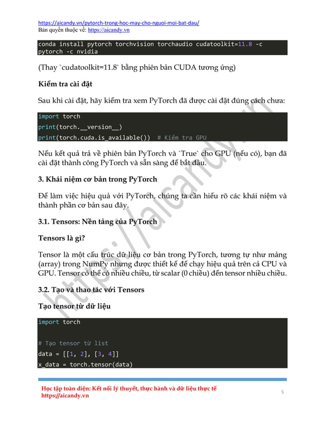 PyTorch trong học máy cho người mới bắt đầu.pdf