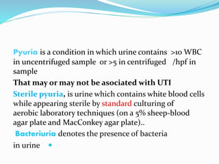 Pyuria and urinary tract infection 2 | PPT