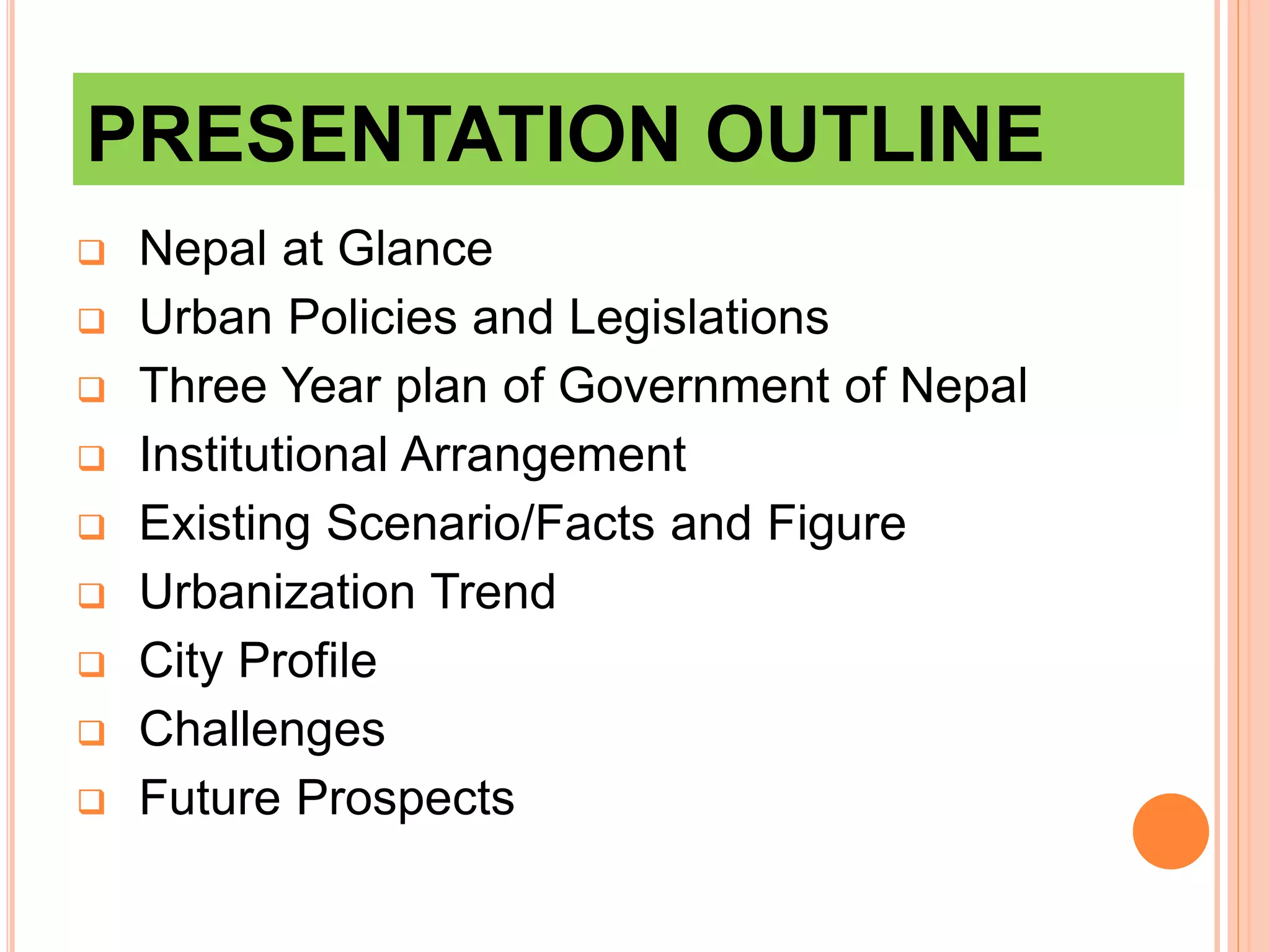 [Urban Management Program City Paper : Kathmandu, Nepal] | PPTX
