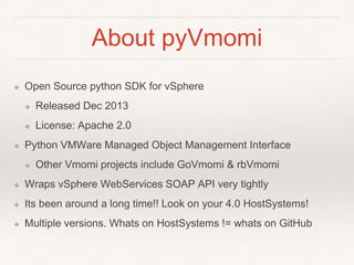 Introduction to vSphere APIs Using pyVmomi | PPTX | Operating Systems ...