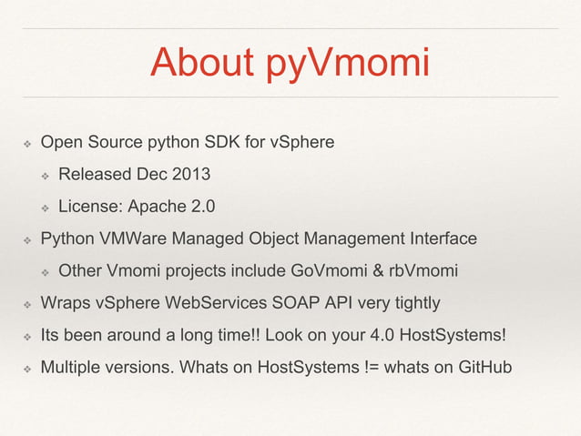 Introduction To Vsphere Apis Using Pyvmomi Pptx Operating Systems