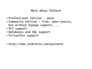 Debugging (Django) application in PyCharm | PPT