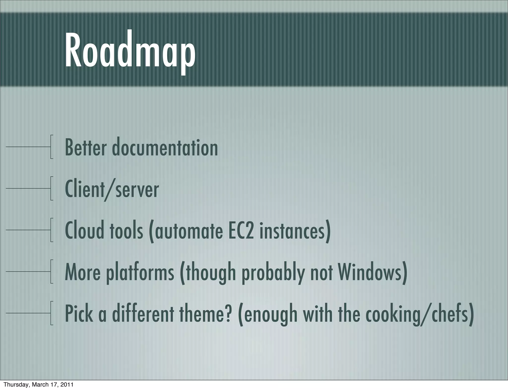 Kokki: Configuration Management Framework | PPT