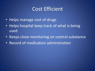 Pyxis medication administration system | PPTX