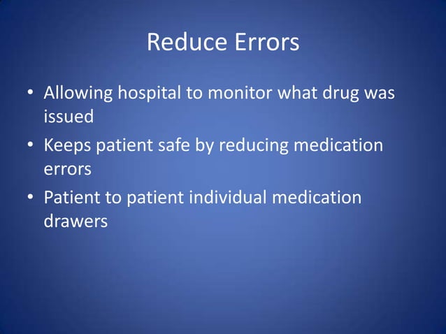 Pyxis medication administration system | PPTX