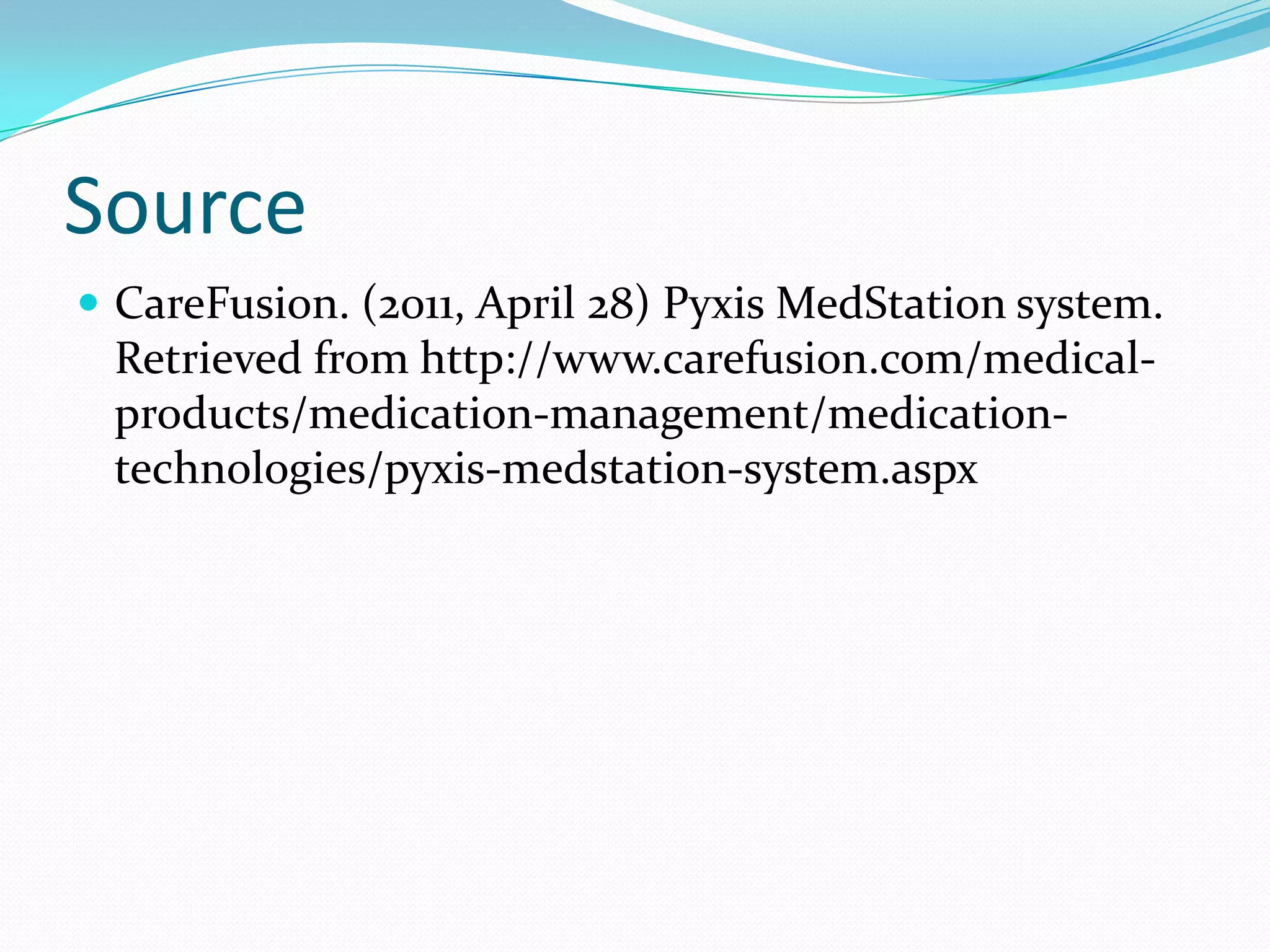 Pyxis medication administration system | PPTX