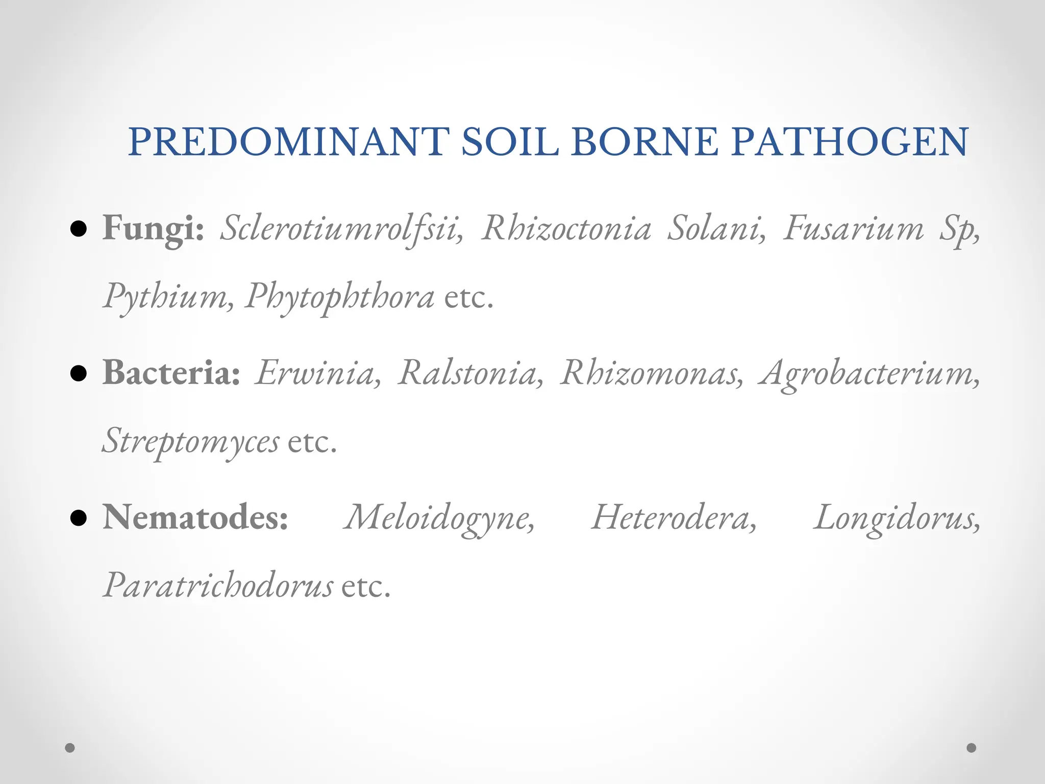 PROTECTION OF CROPS FROM SOIL BORNE AND VECTOR BORNE DISEASES .pptx
