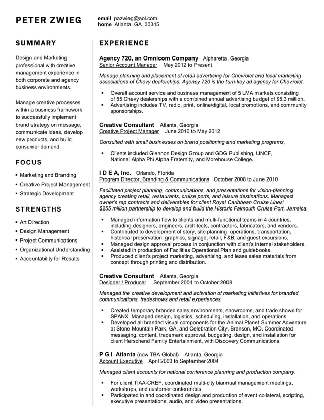 Peter Zwieg, resume | PDF
