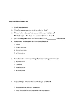 Endocrine system activity | DOCX | Endocrine and Metabolic Diseases ...