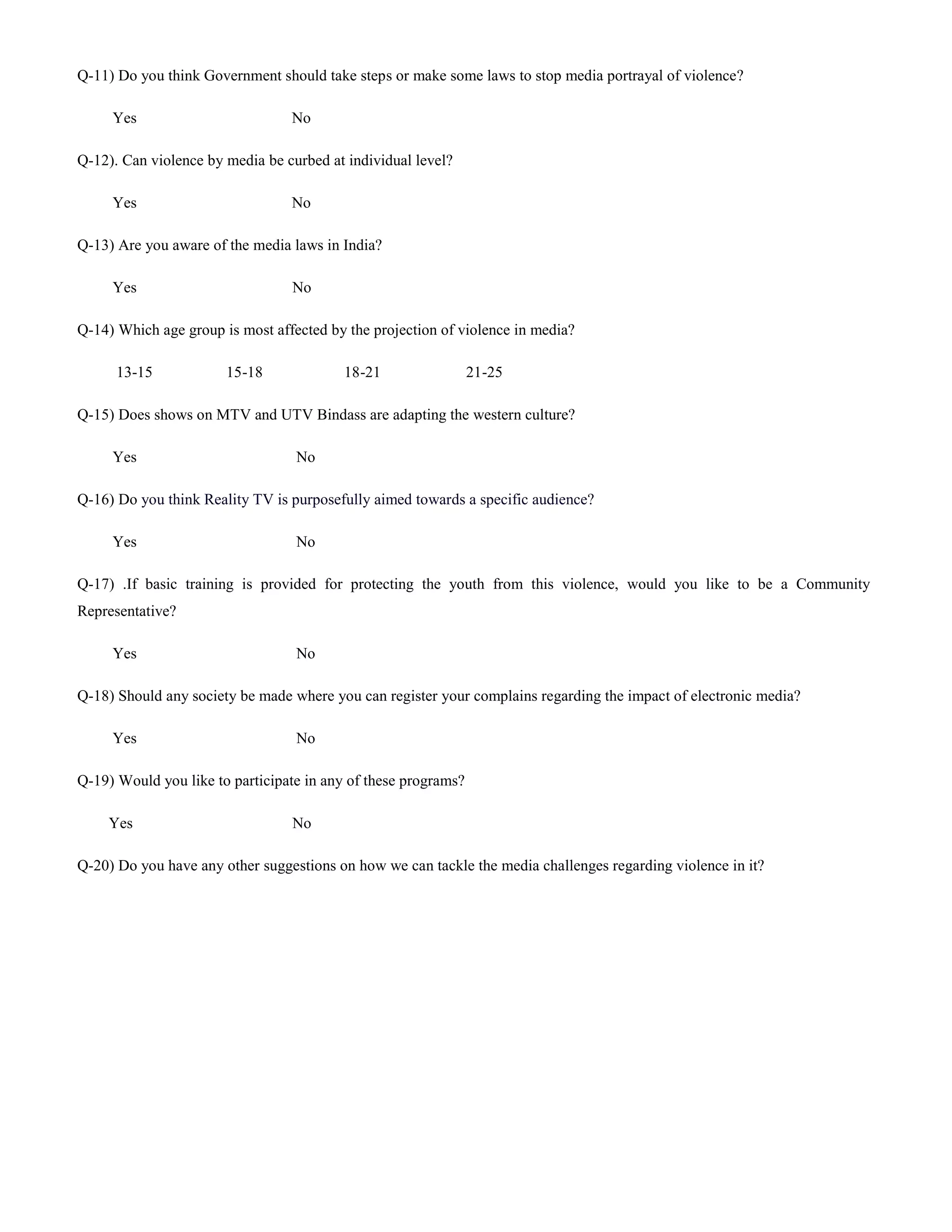 Questionnaire | DOCX