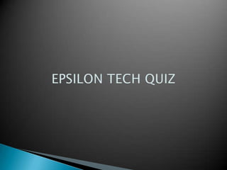 Tech Quiz | PPTX