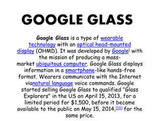 GOOGLE Glass | PPT