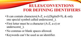 CHOOSE THE CORRECT IDENTIFIER - Q.1 CBSE CS EXAM | PPT