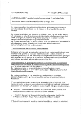 Nota 'maatschappelijke relevantie' moskee Ledeberg | PDF