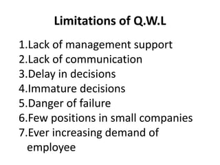 Quality of work life HRM | PPTX