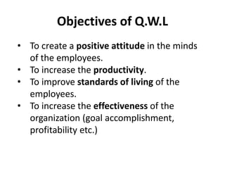 Quality of work life HRM | PPTX
