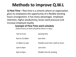 Quality of work life HRM | PPTX