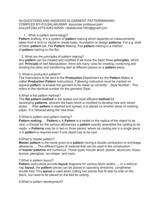 Q.a.in patternmaking. | PDF