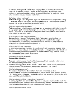 Q.a.in patternmaking. | PDF