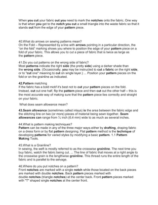 Q.a.in patternmaking. | PDF