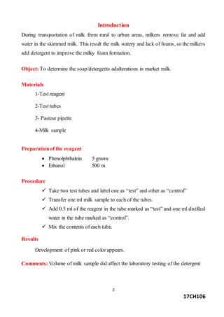 Quality Control in Milk | PDF