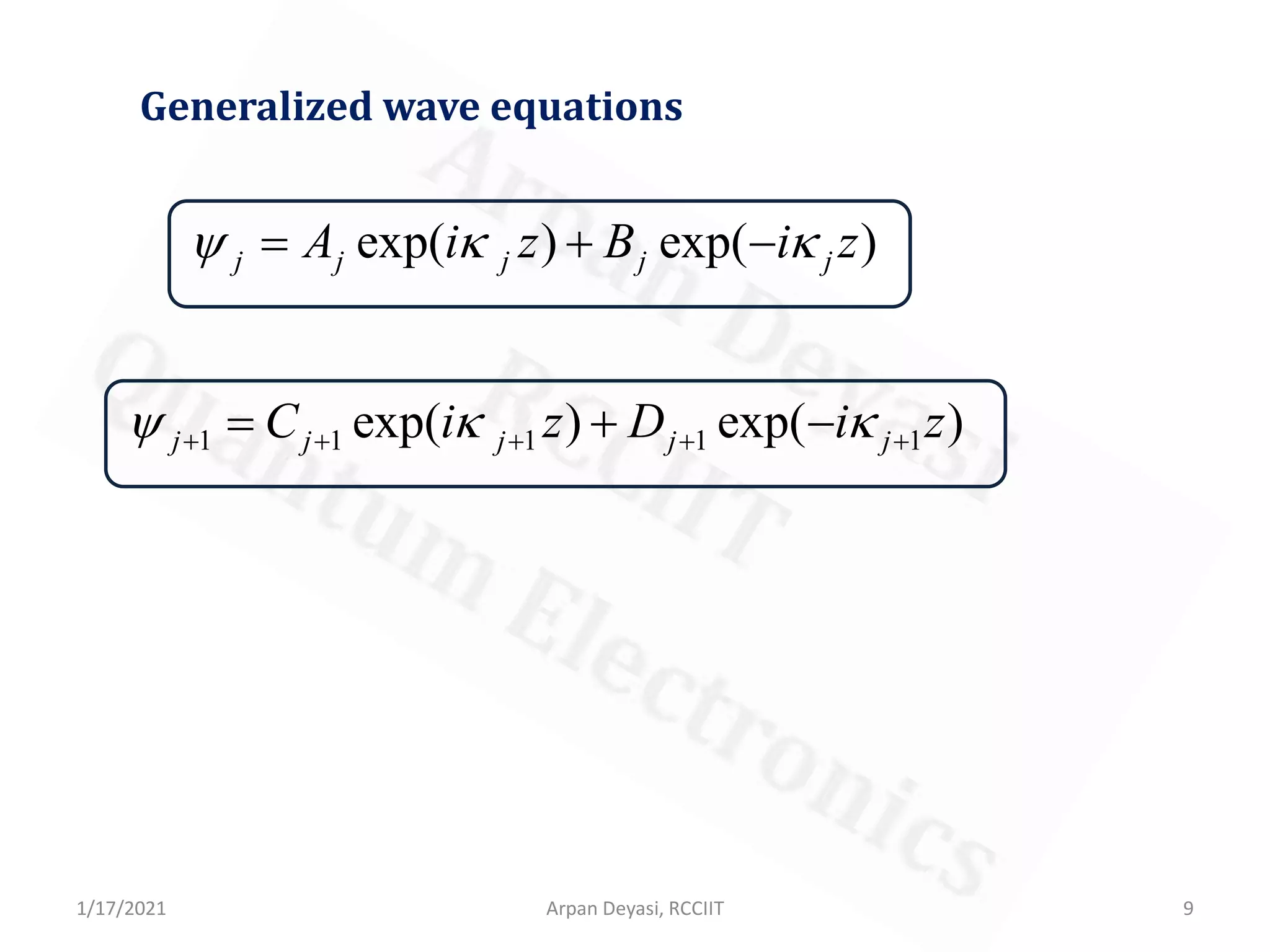 Calculation Of Transmission Coefficient Using Propagation Matrix Method