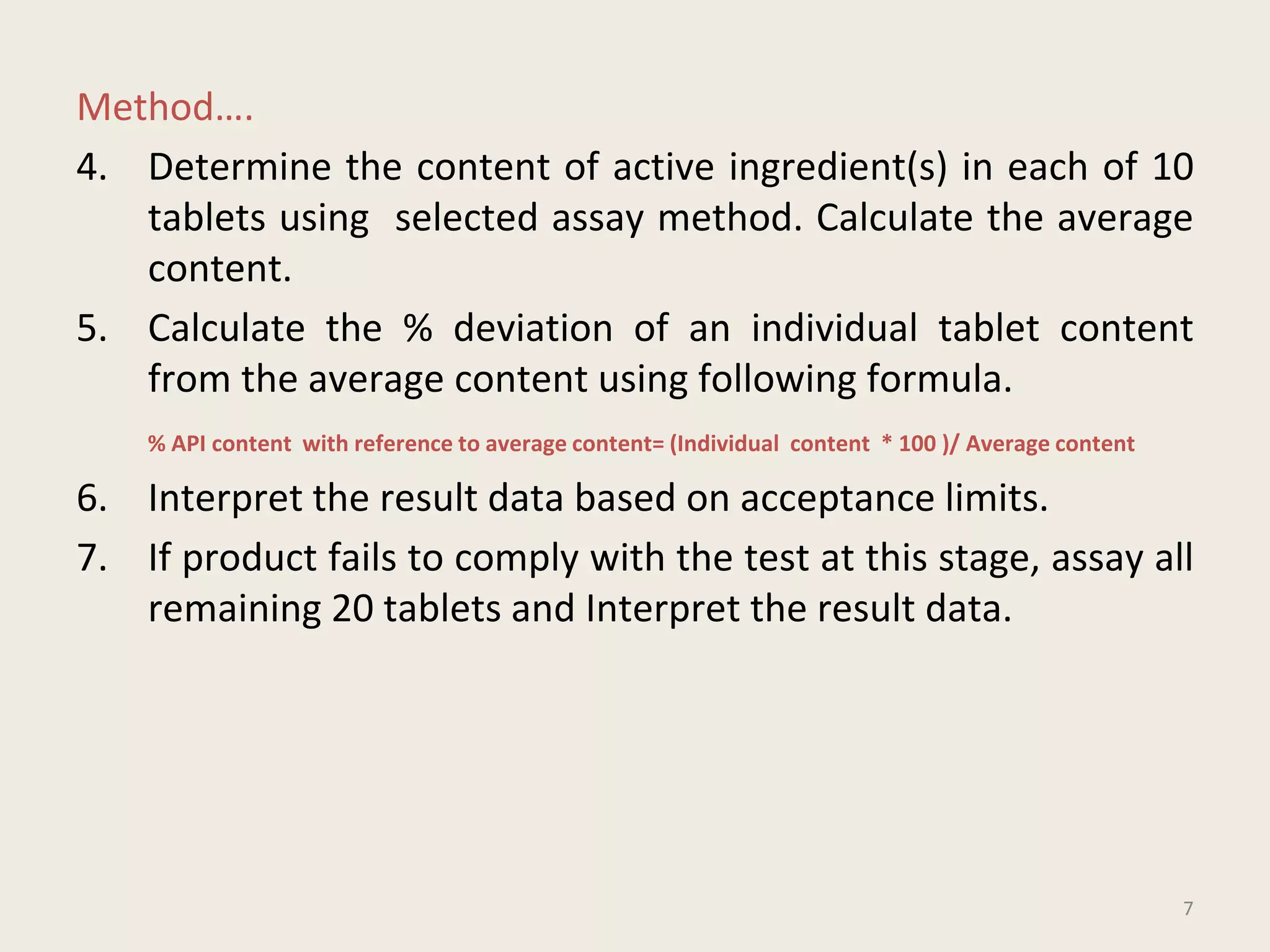 Q.C. tests of tablet dosage form as per the Indian Pharmacopoeia | PPTX