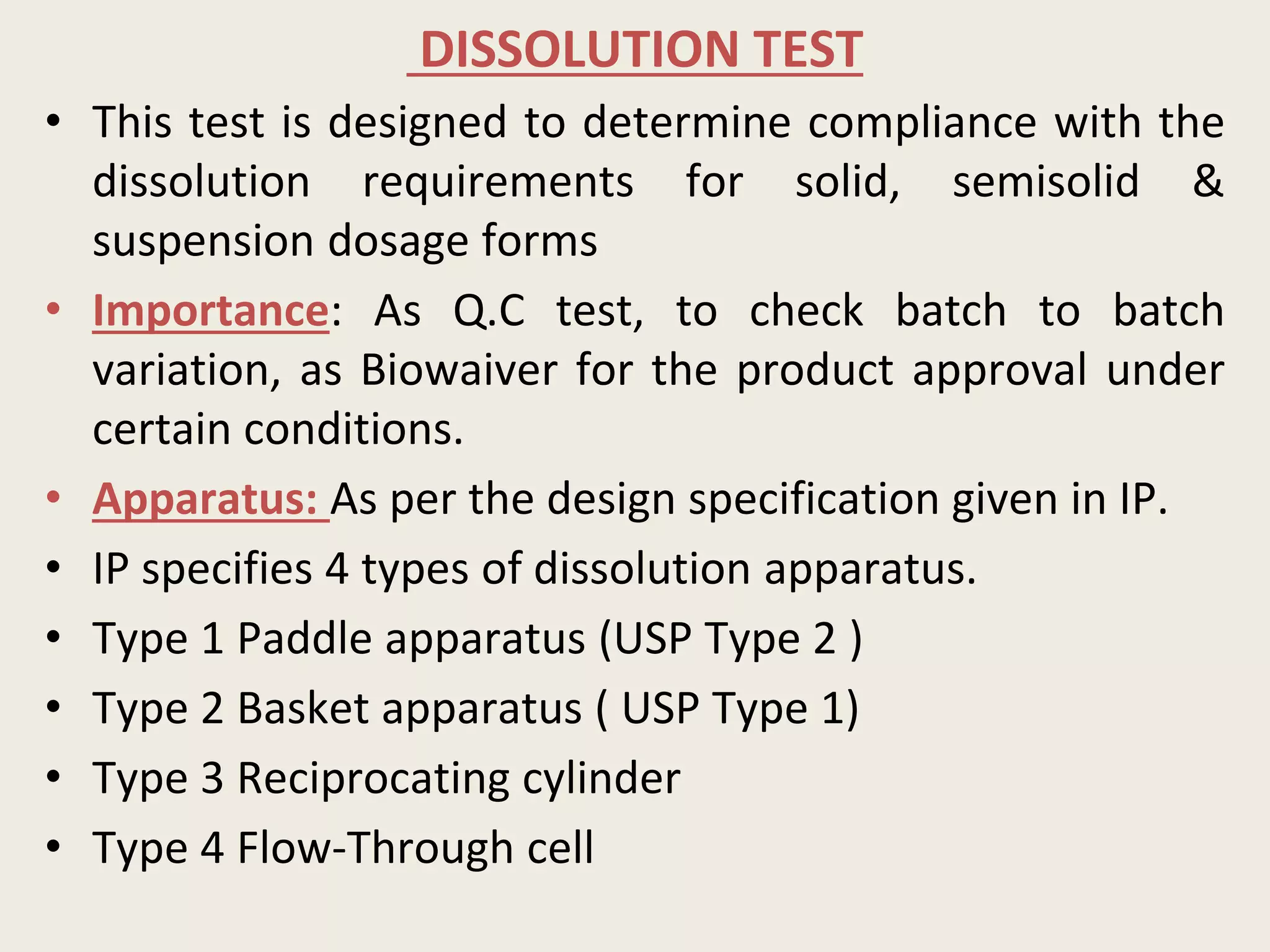Q.c. tests of tablet dosage form as per indian pharmacopoeia 2018 | PPTX